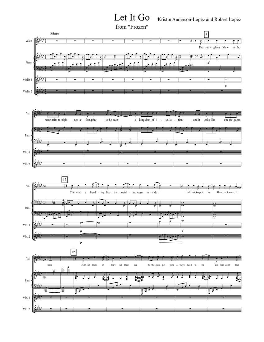 Let It Go - orchestra Sheet music for Piano, Violin, Voice (other ...