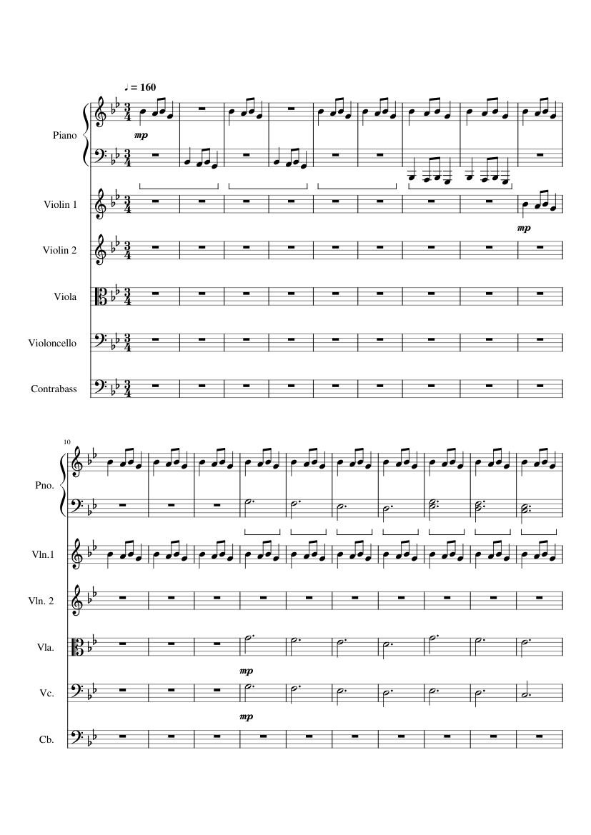 Carol Of The Bells - String & Piano Ensemble Sheet music for Piano ...