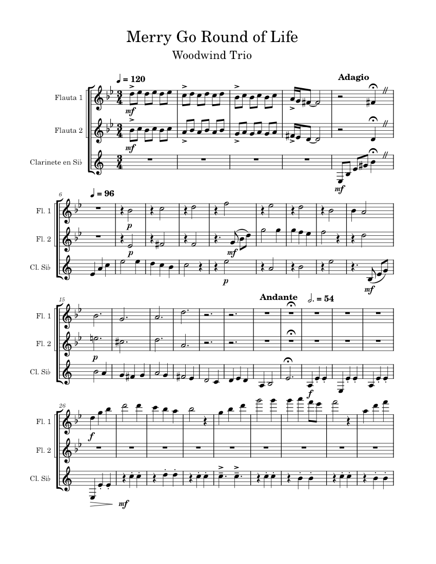 Merry-Go-Round of Life – Joe Hisaishi Merry Go Round of Life Sheet ...