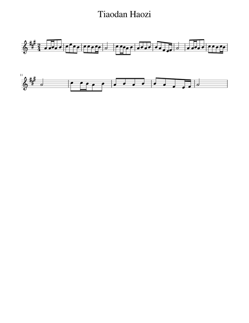 Tiaodan Haozi Sheet music for Piano (Solo) | Musescore.com