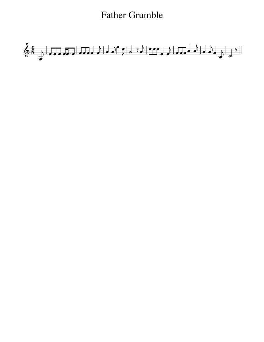 Father Grumble Sheet music for Piano (Solo) | Musescore.com
