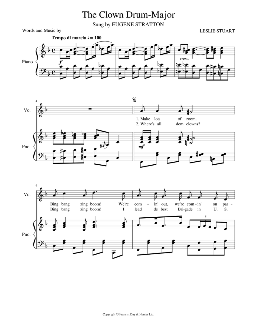 The Clown Drum-Major Sheet music for Piano (Piano Duo) | Musescore.com