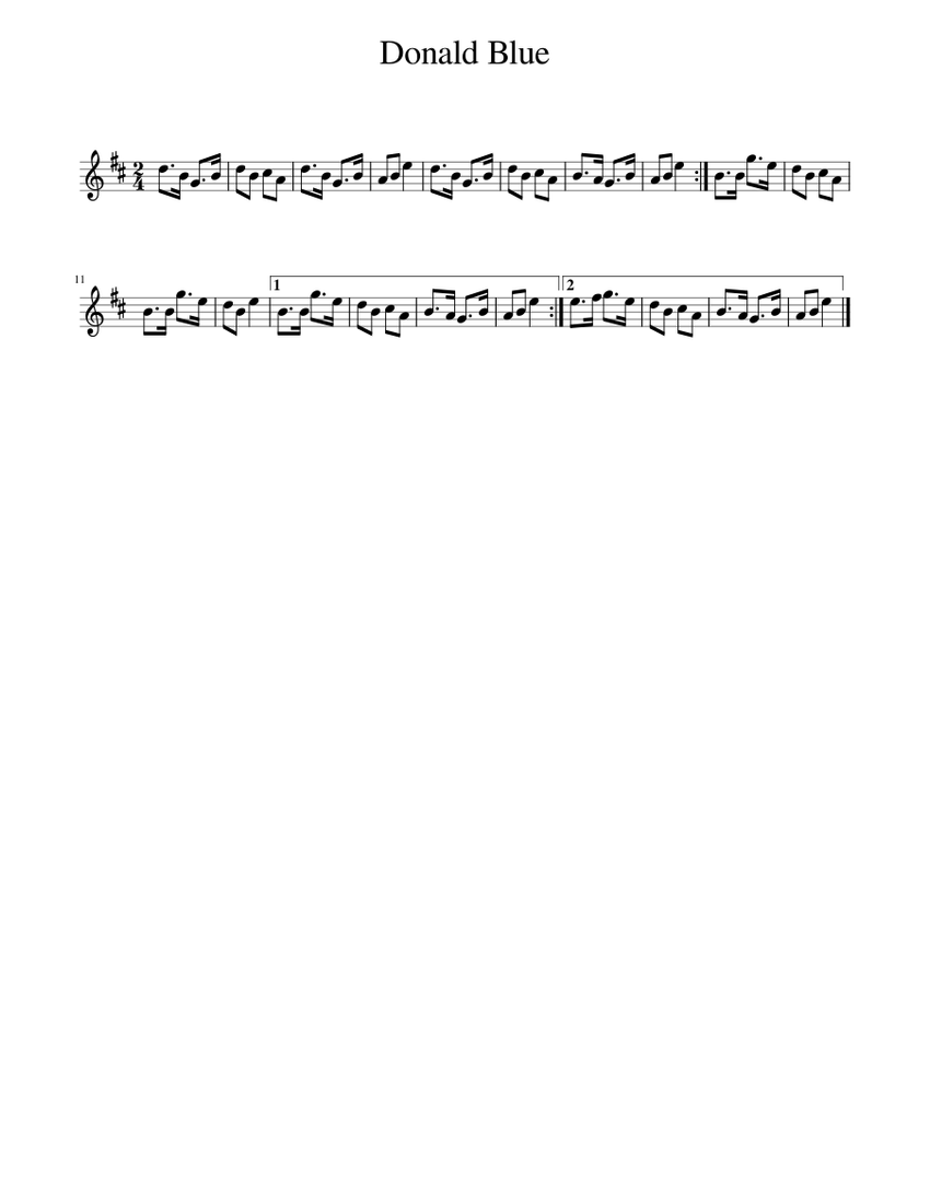 Donald Blue Sheet music for Piano (Solo) | Musescore.com