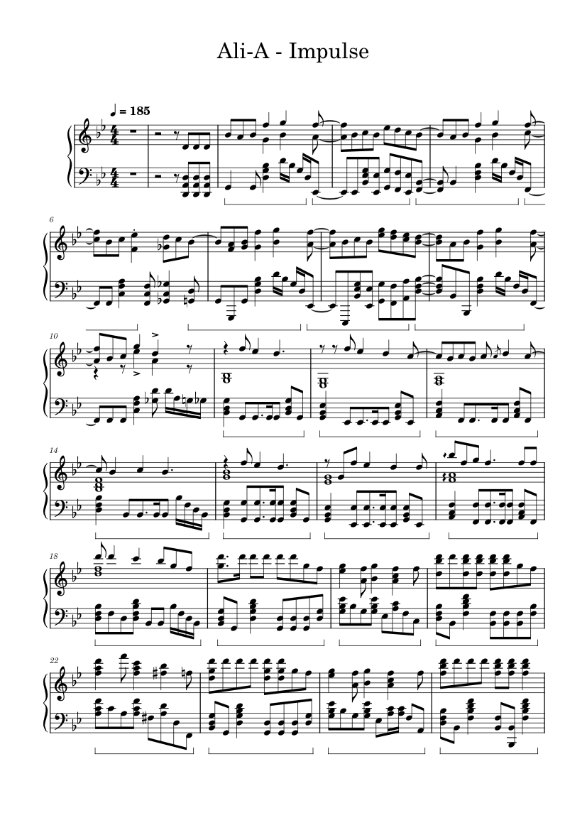 AliA - Impulse Sheet music for Piano (Solo) | Musescore.com