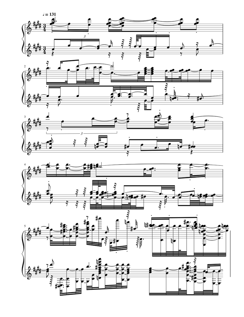 Undertale - #65 - CORE (beautiful MIDI version) Sheet music for Piano ...