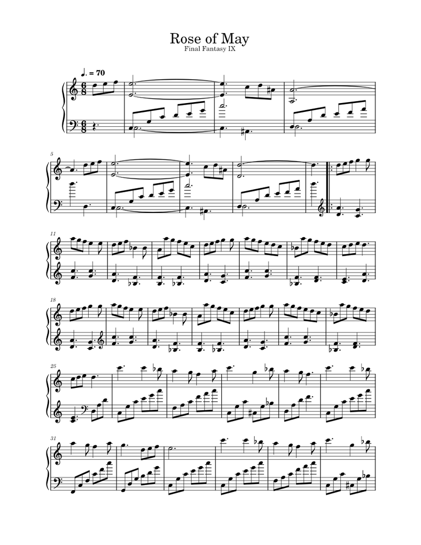 Final fantasy 9 - loss of me – Misc Computer Games Rose of May – Nobuo ...