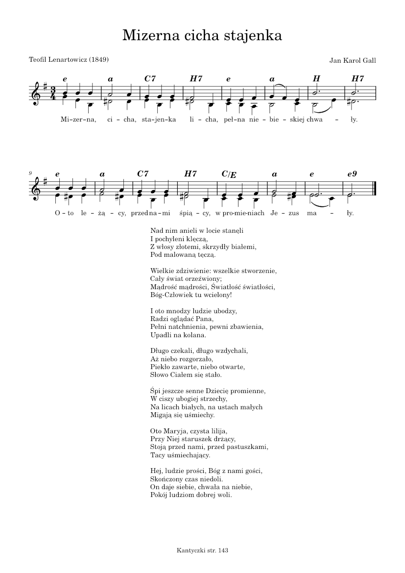 Mizerna cicha stajenka – kolędy i pastorałki Sheet music for Flute ...