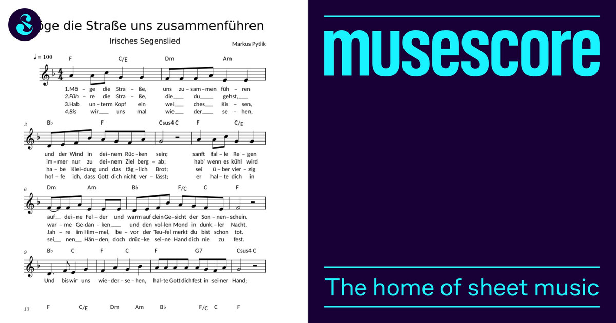 Möge die Straße uns zusammenführen - piano tutorial