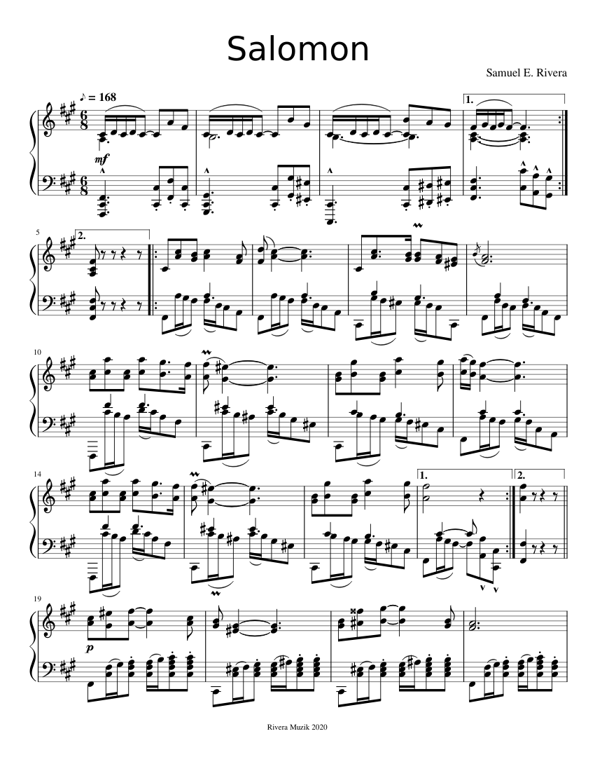 Salomon - piano tutorial