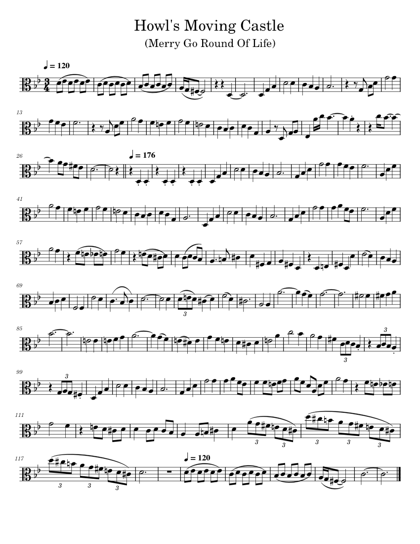 Howl's Moving Castle – Joe Hisaishi Howl's Moving Castle Sheet music ...