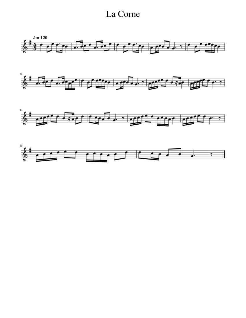 La Corne Sheet music for Piano (Solo) Easy | Musescore.com