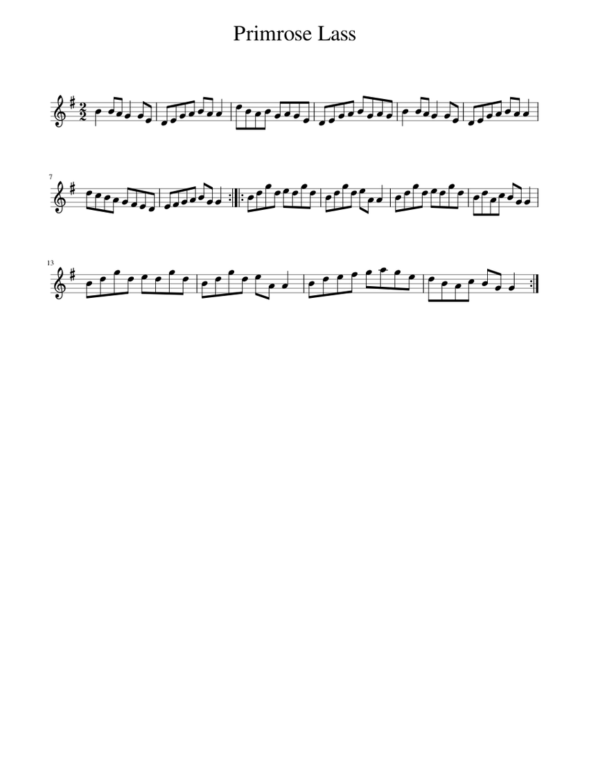 Primrose Lass Sheet music for Piano (Solo) Easy | Musescore.com