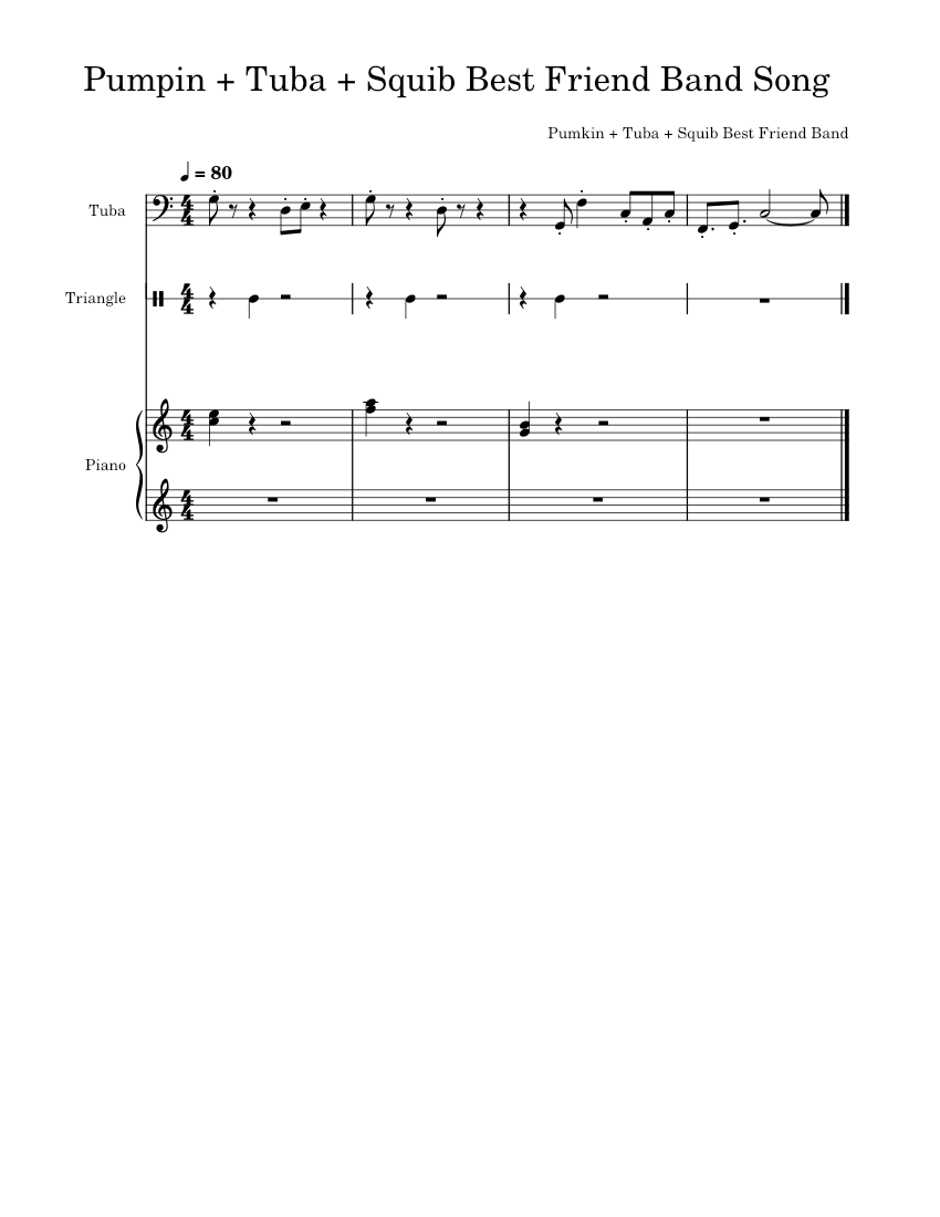 Pumpin + Tuba + Squib Best Friend Band Song – Pumpin + Tuba + Squib ...