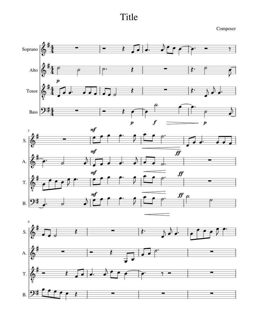 Better Title Sheet music for Soprano, Alto, Tenor, Bass voice (Choral ...