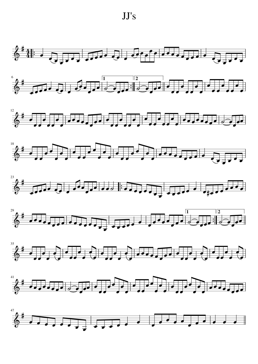 JJ's Sheet Music for Piano (Solo) easy | MuseScore.com