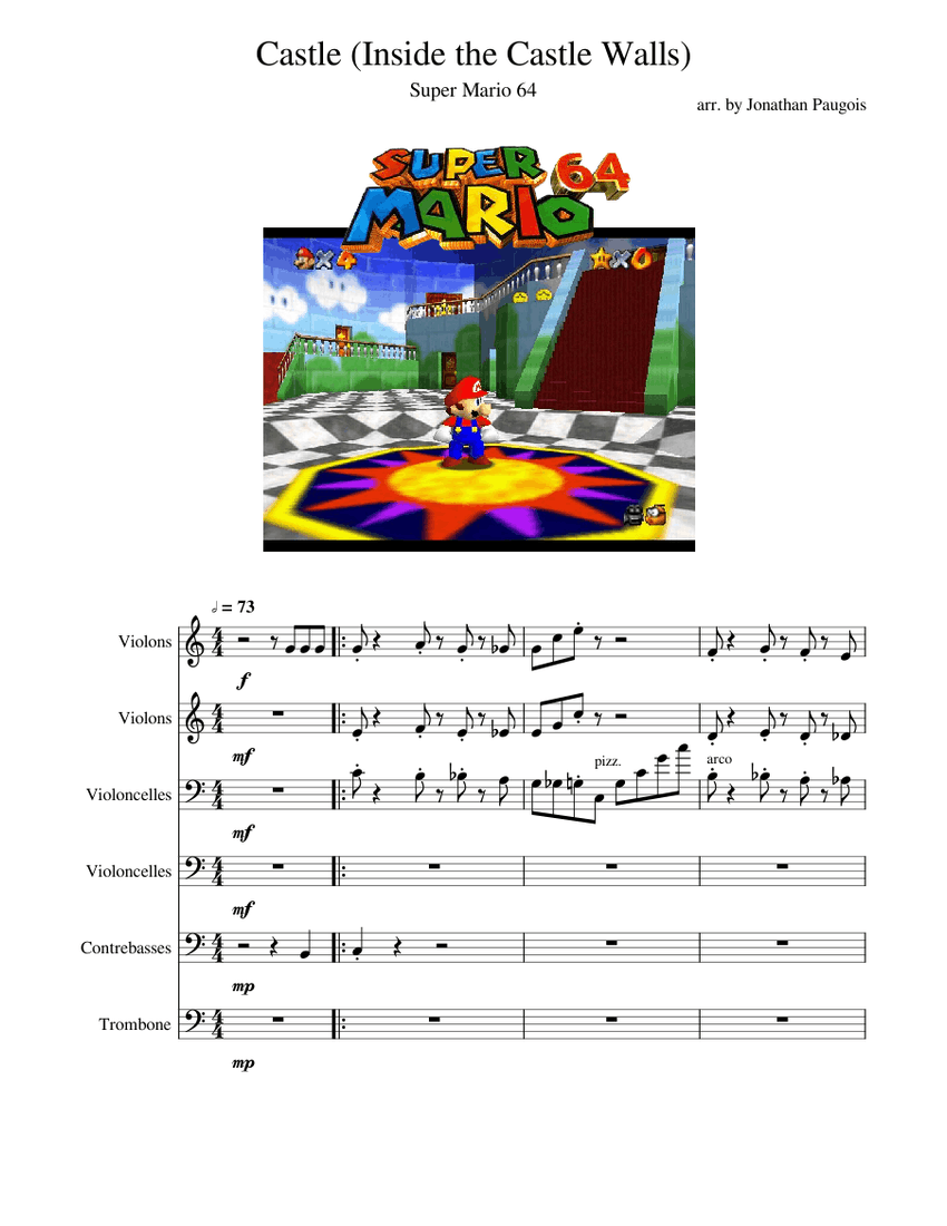 Inside the Castle Walls | Super Mario 64 Sheet music for Trombone ...