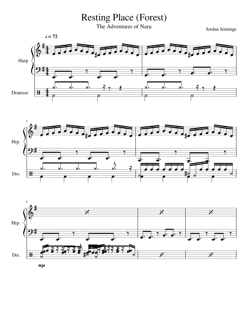 Resting Place Forest - piano tutorial