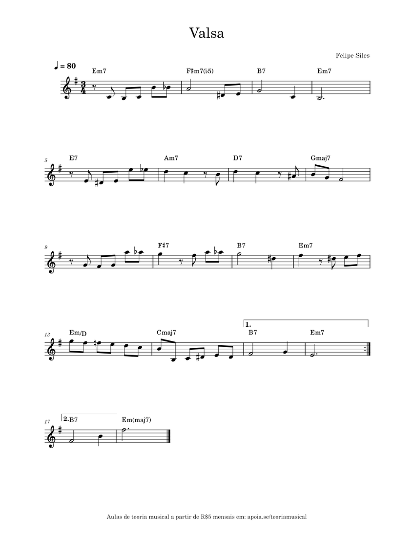Valsa Sheet music for Piano (Solo) Easy | Musescore.com