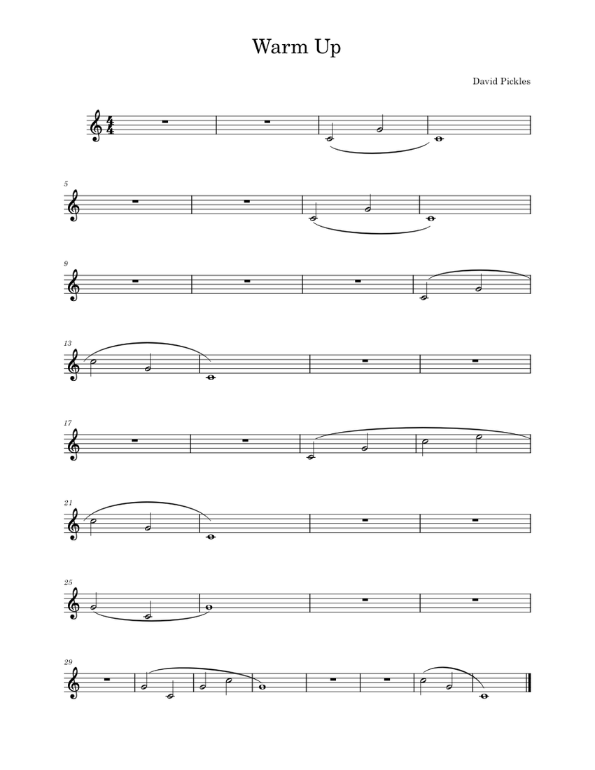 Warm Up Sheet music for Piano (Solo) | Musescore.com