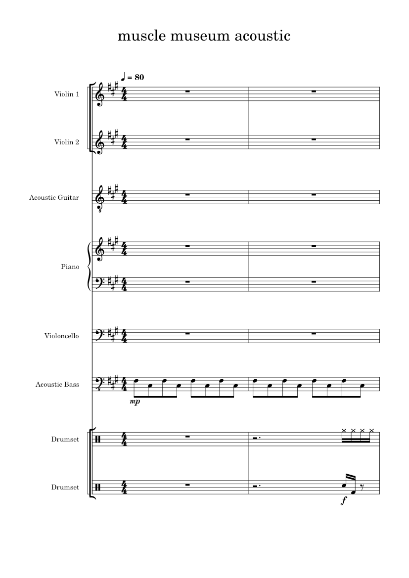 Muscle museum – Muse Muscle Museum – Muse Muscle Museum Acoustic Sheet ...