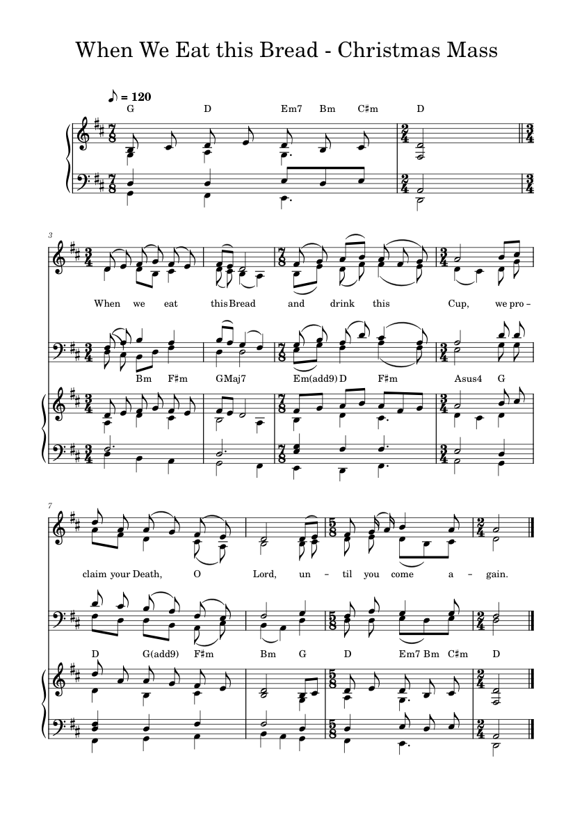 When We Eat this Bread - – Christmas Mass Sheet music for Piano (Mixed ...