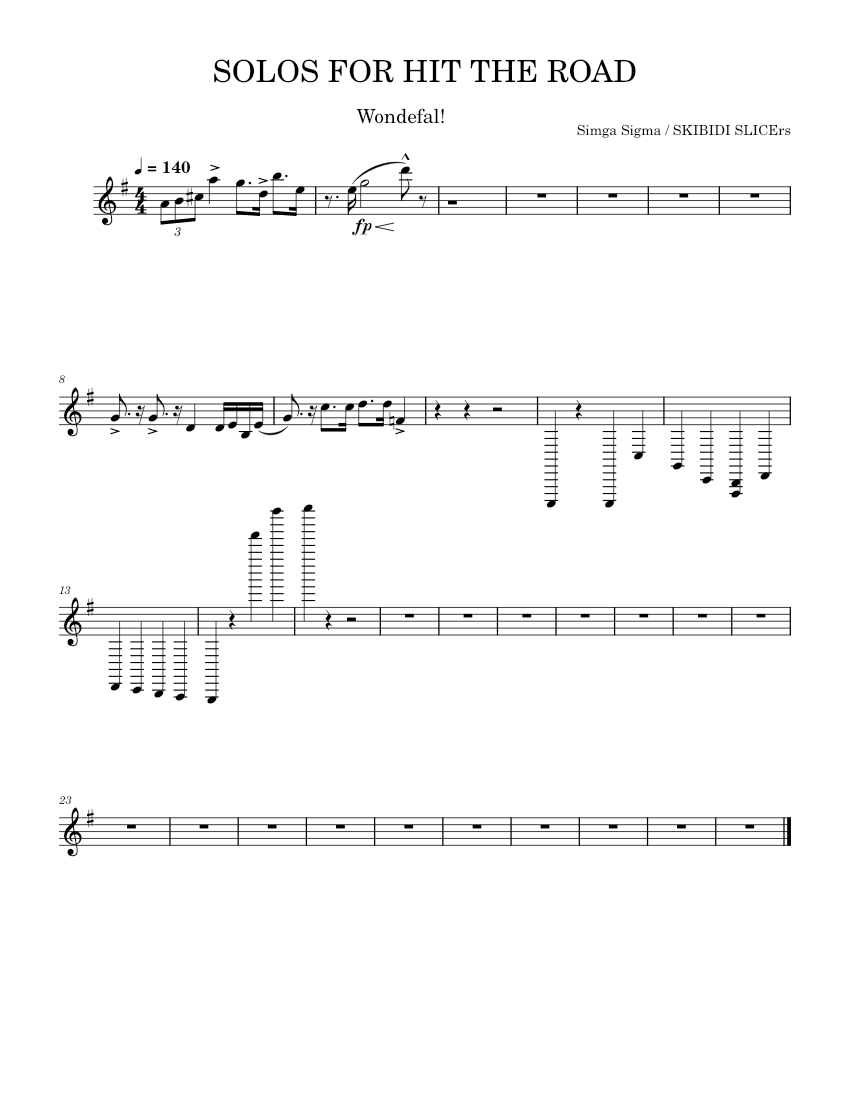 im feeling sigma – safl6221 Sheet music for Saxophone baritone (Solo ...