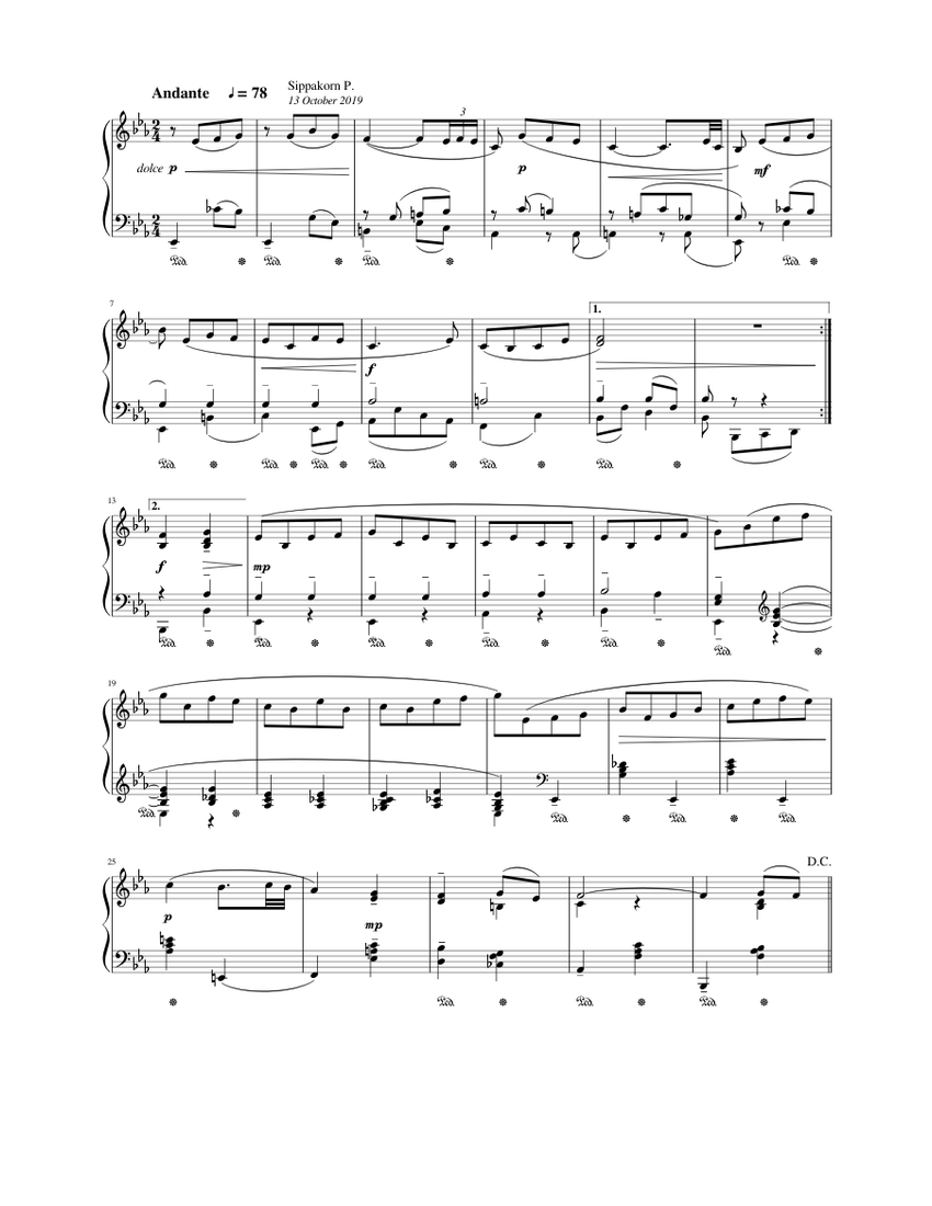 Miniature No.2 Sheet music for Piano (Solo) | Musescore.com