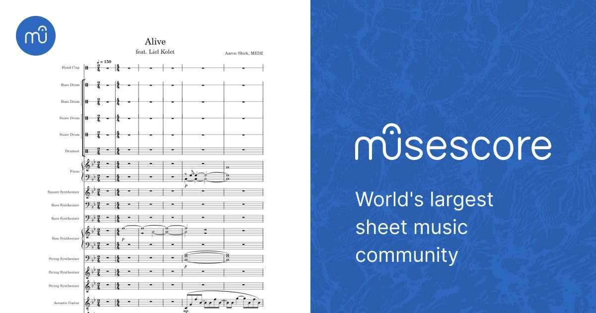 Alive – Aaron Shirk, MEDZ Sheet music for Piano, Guitar, Bass guitar ...