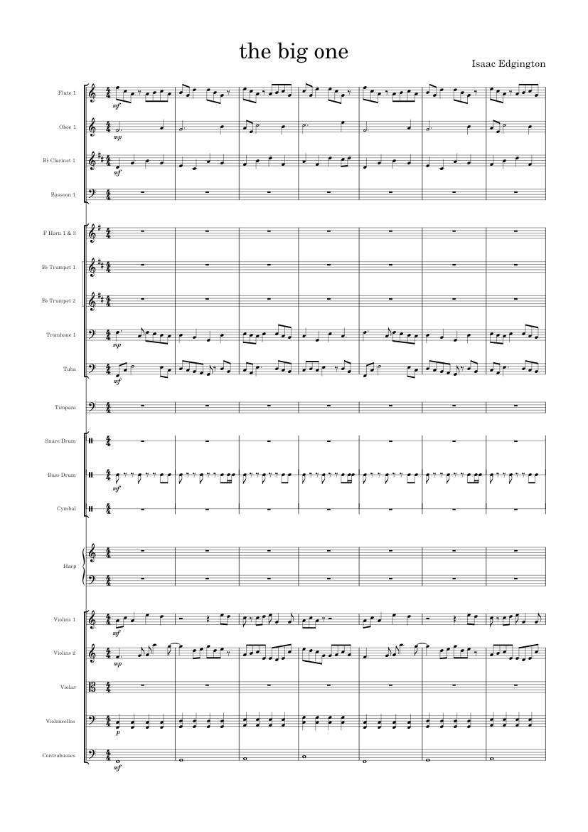 the big one Sheet music for Trombone, Tuba, Flute, Oboe & more ...