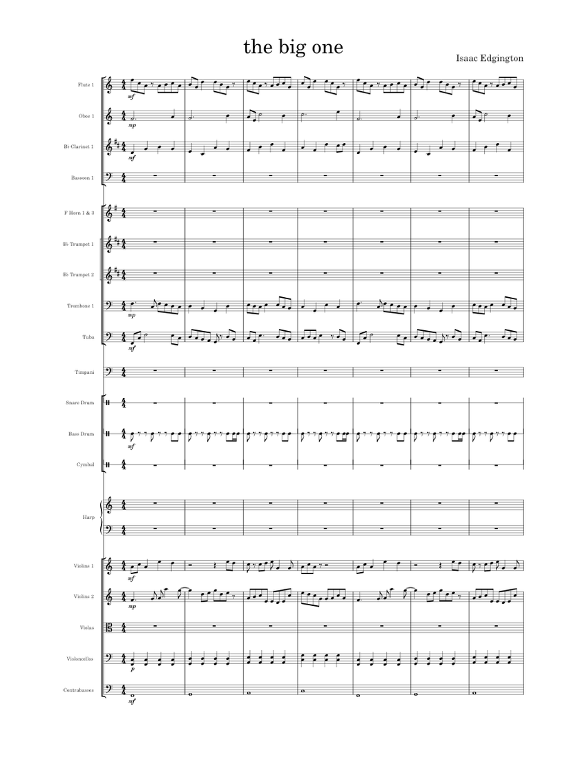 the big one Sheet music for Trombone, Tuba, Flute, Oboe & more ...