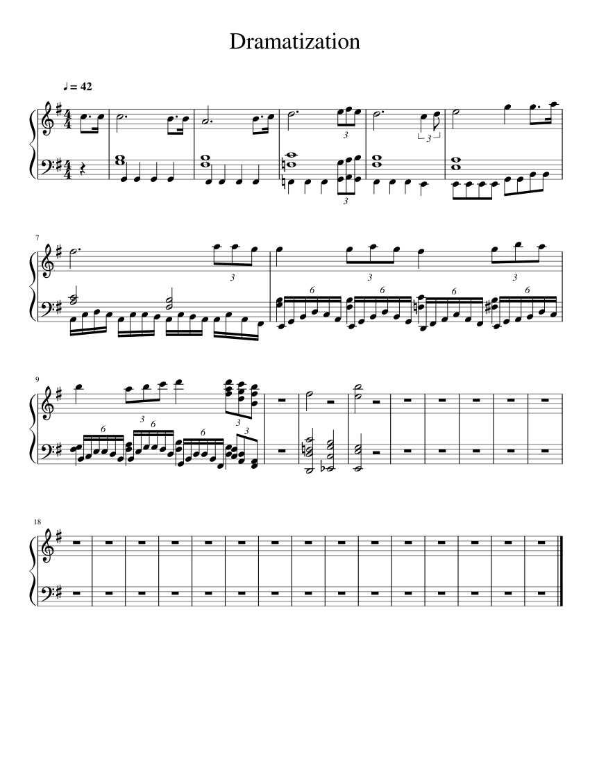 Dramatization Sheet music for Piano (Solo) | Musescore.com