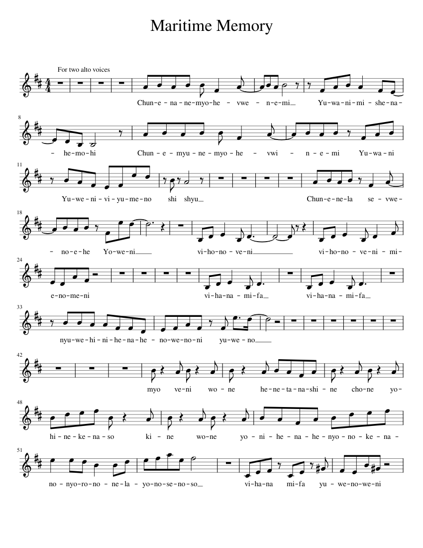 Maritime Memory Sheet music for Trumpet in b-flat (Solo) | Musescore.com