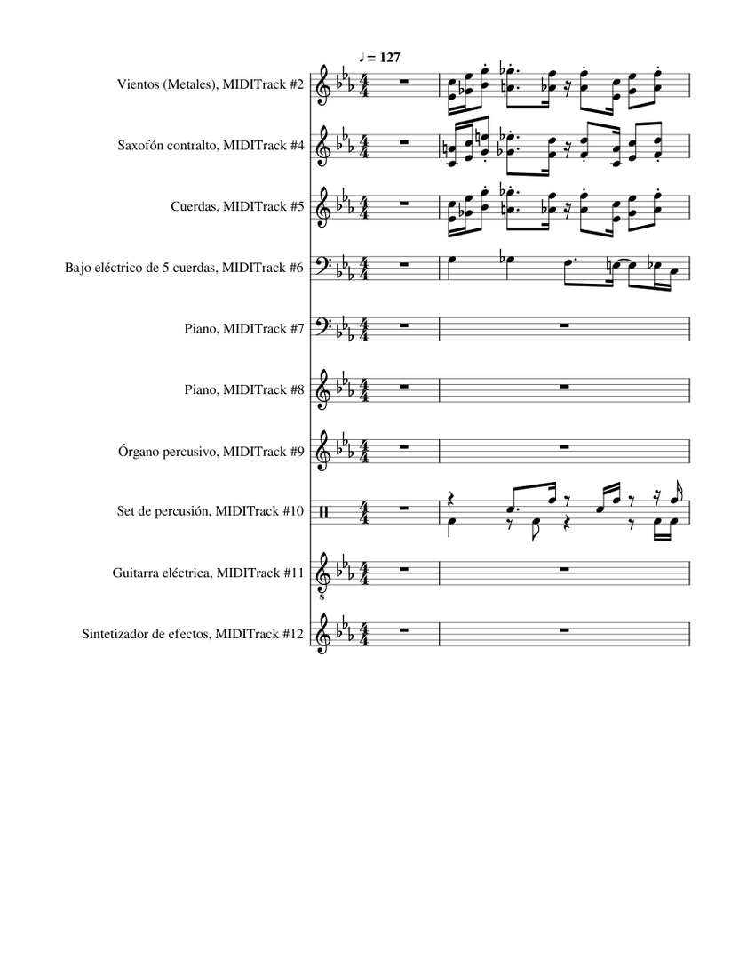 Bloody stream Sheet music for Piano, Organ, Saxophone alto, Guitar ...