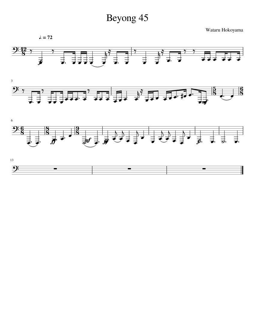 Beyond 45 Sheet music for Piano (Solo) | Musescore.com