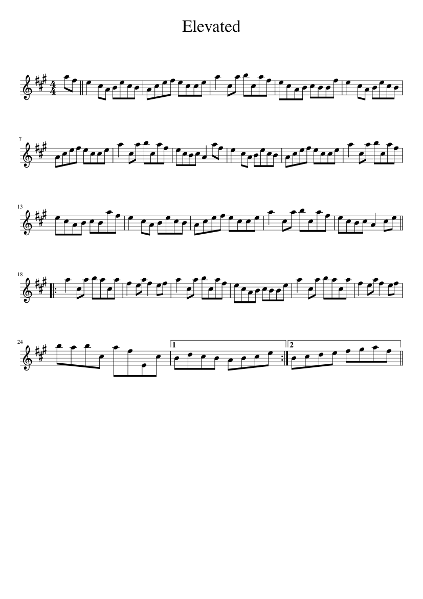 Elevated Sheet music for Piano (Solo) Easy | Musescore.com