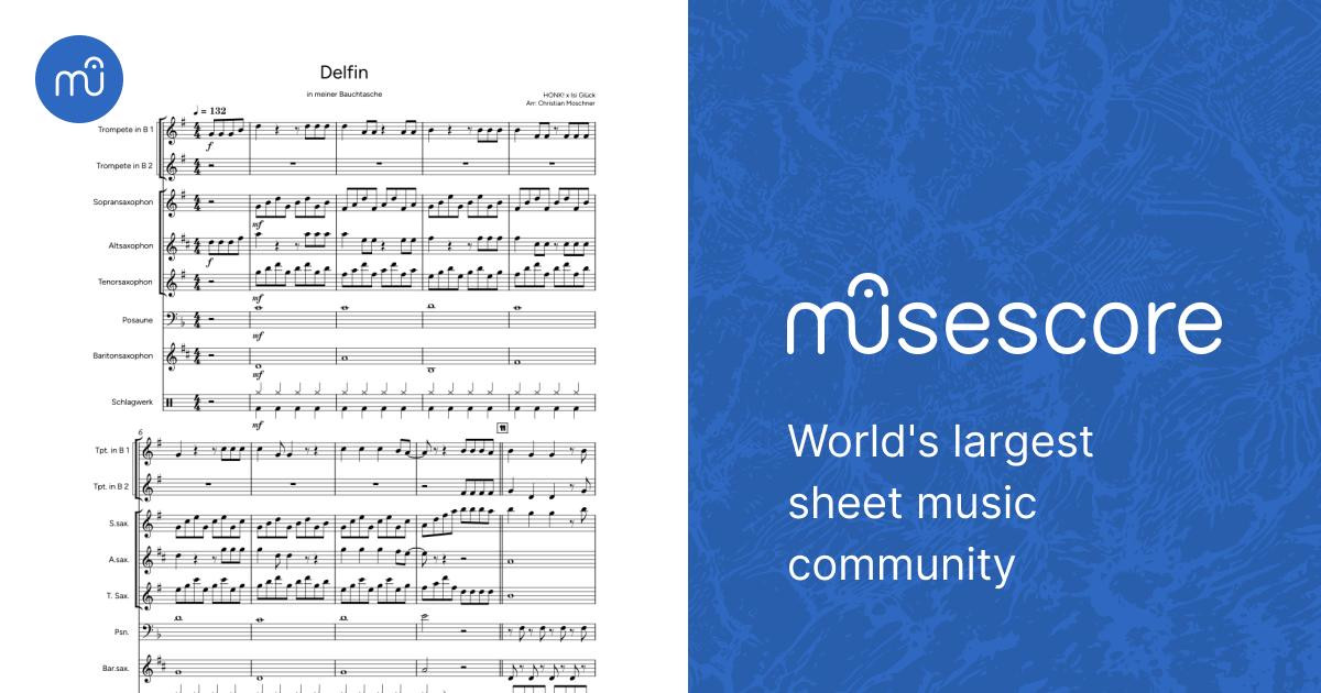 Delfin – HONK! x Isi Glück Delfin Sheet music for Trombone, Saxophone ...