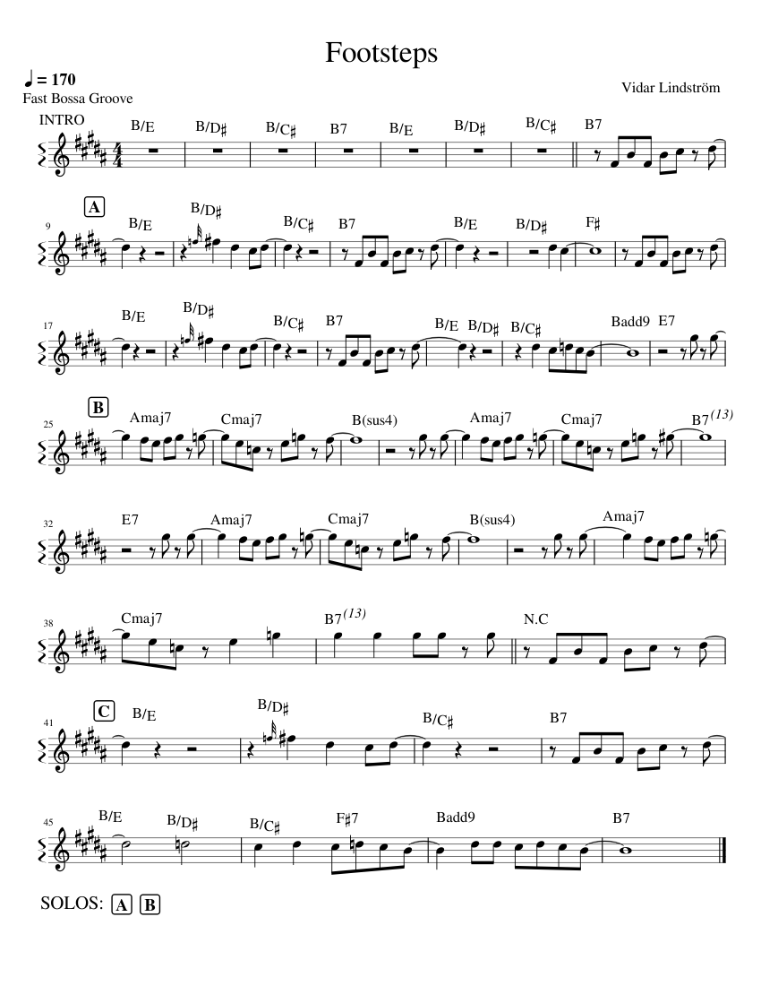 Footsteps Sheet music for Piano (Solo) | Musescore.com