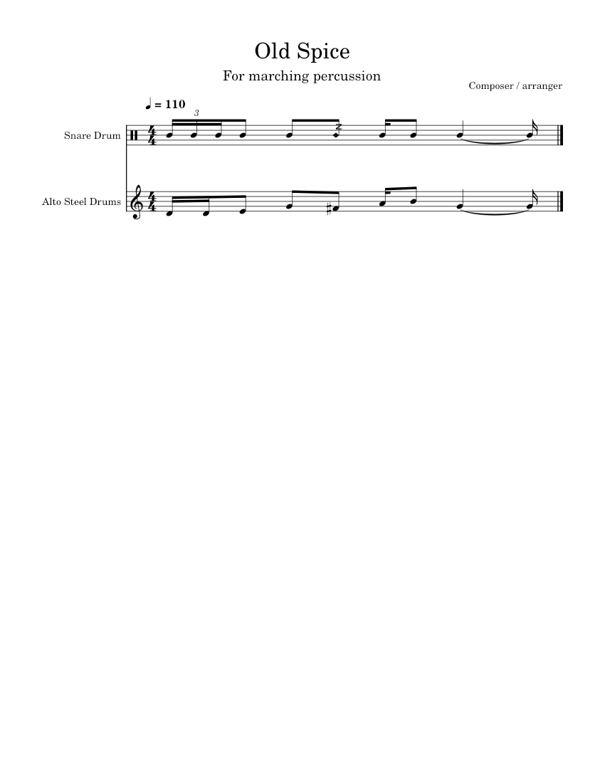 Old spice commercial theme – Misc Television Old Spice! Sheet music for ...