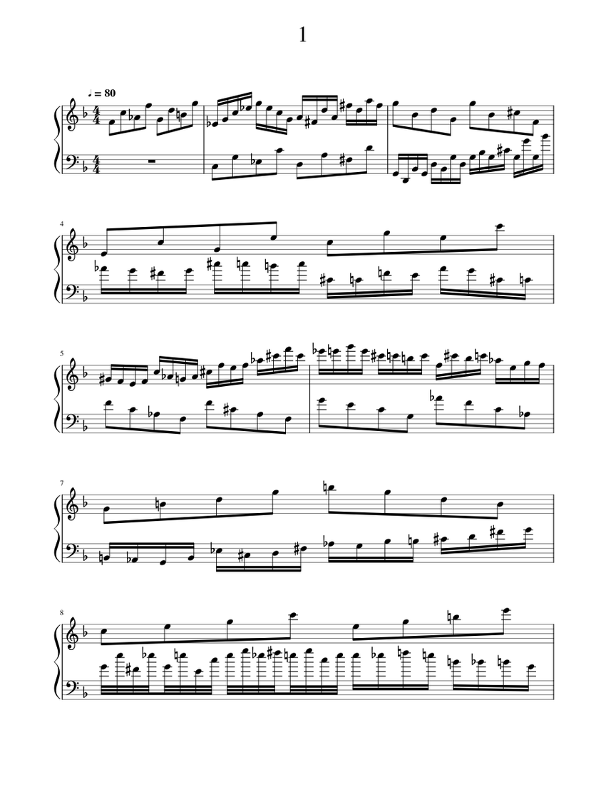 Contrapuntal Exercise for Piano October 16 Sheet music for Piano (Solo ...