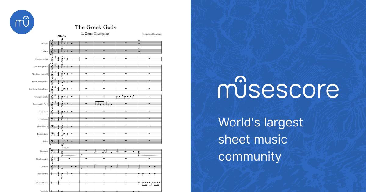 Greek Gods - Zeus Sheet music for Trombone, Tuba, Flute, Oboe & more ...