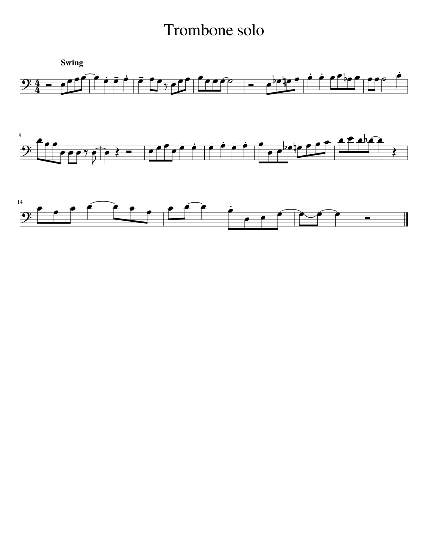 Trombone solo Sheet music for Trombone (Solo) | Musescore.com