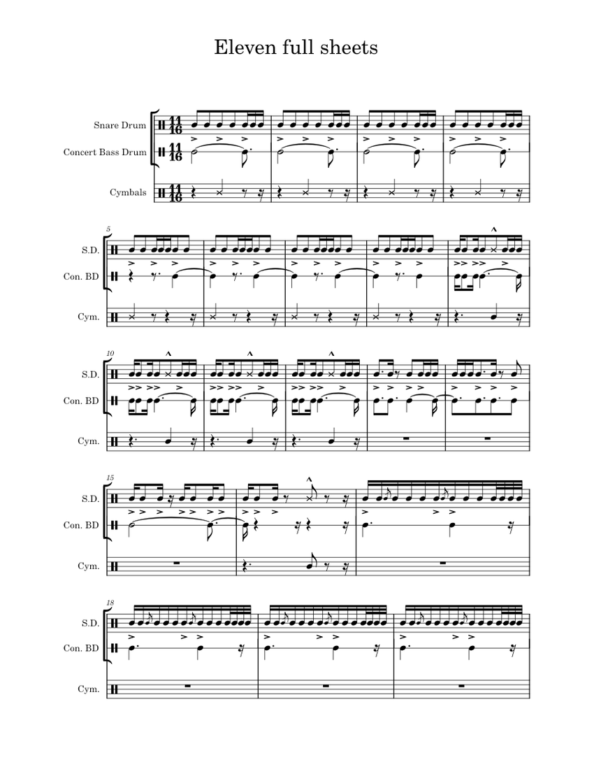 Eleven_full_sheets - piano tutorial