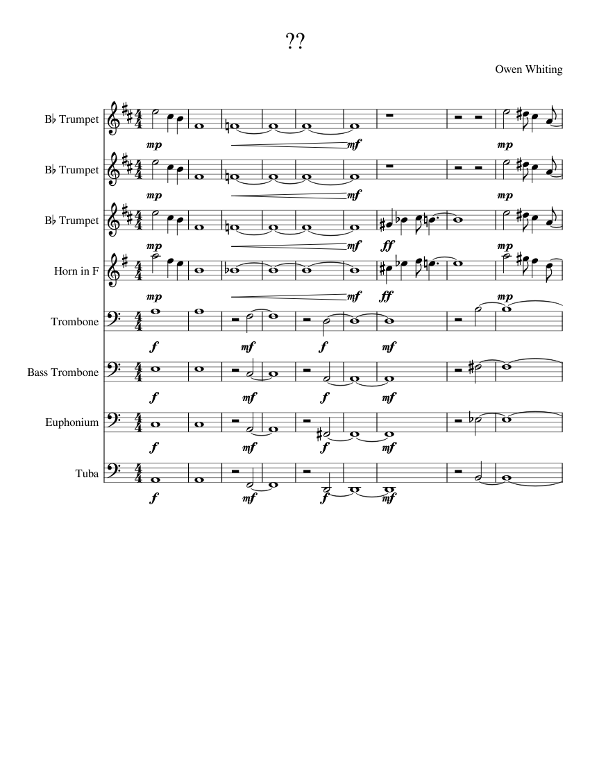 ?? Sheet music for Trombone, Euphonium, Tuba, Trombone bass & more ...