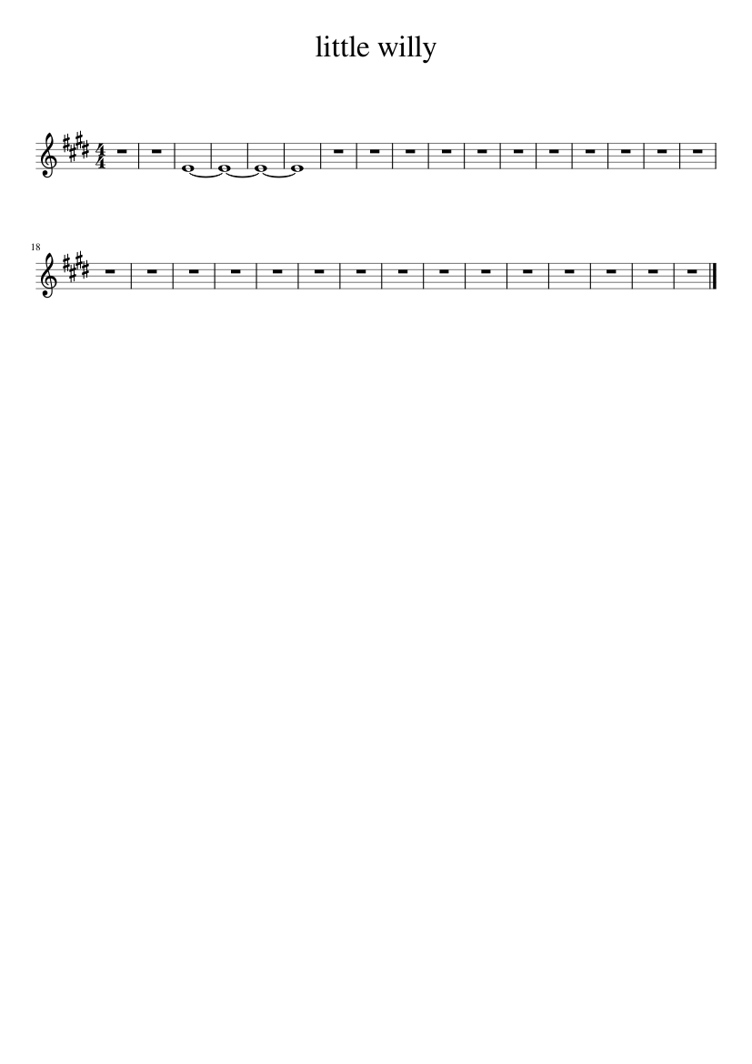 little_willy Sheet music for Piano (Solo) Easy | Musescore.com