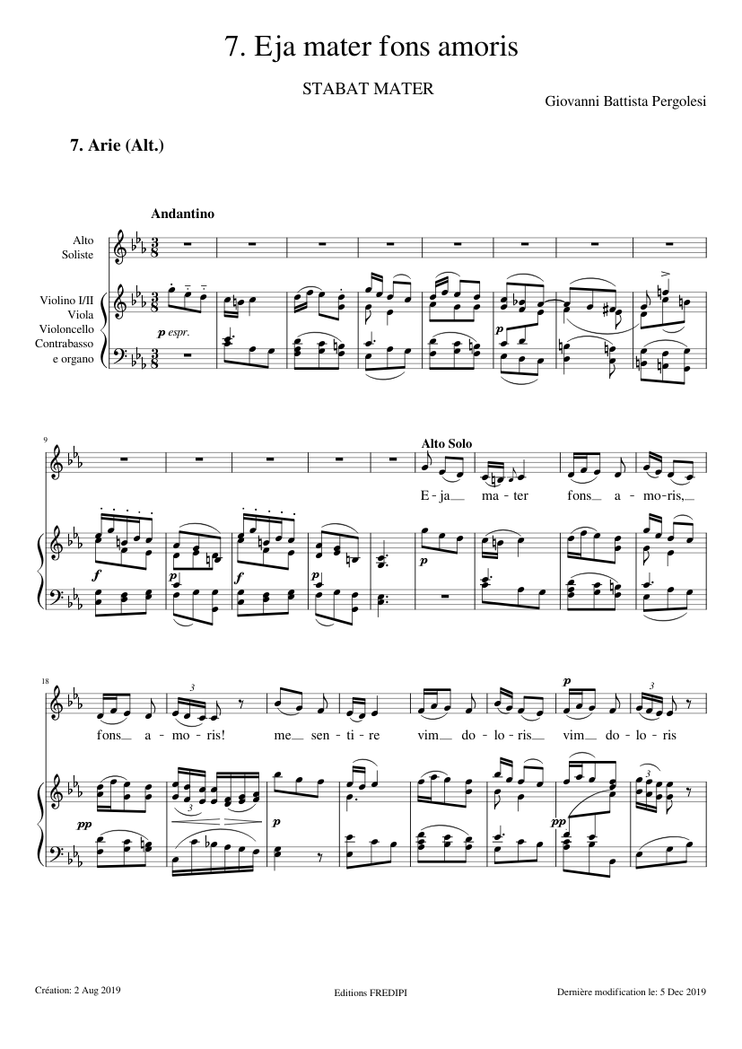 Stabat Mater, P.77 (7. Eja mater fons amoris) - Giovanni Battista ...