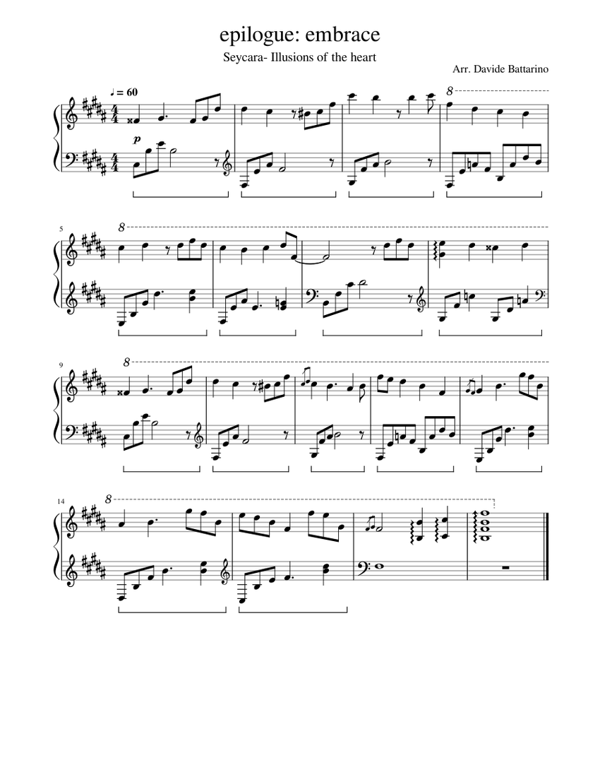 epilogue:embrace Sheet music for Piano (Solo) Easy | Musescore.com