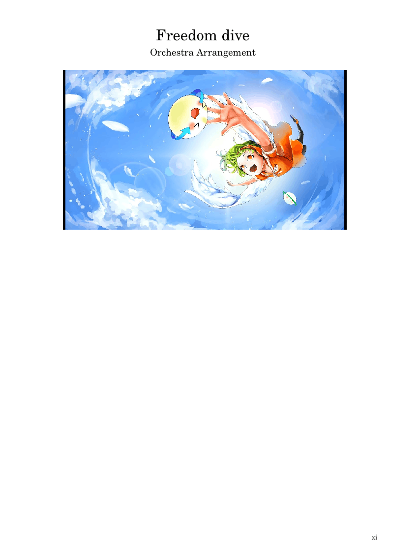 Freedom dive – xi (Japan) Orchestra Arragement Sheet Music for Piano ...