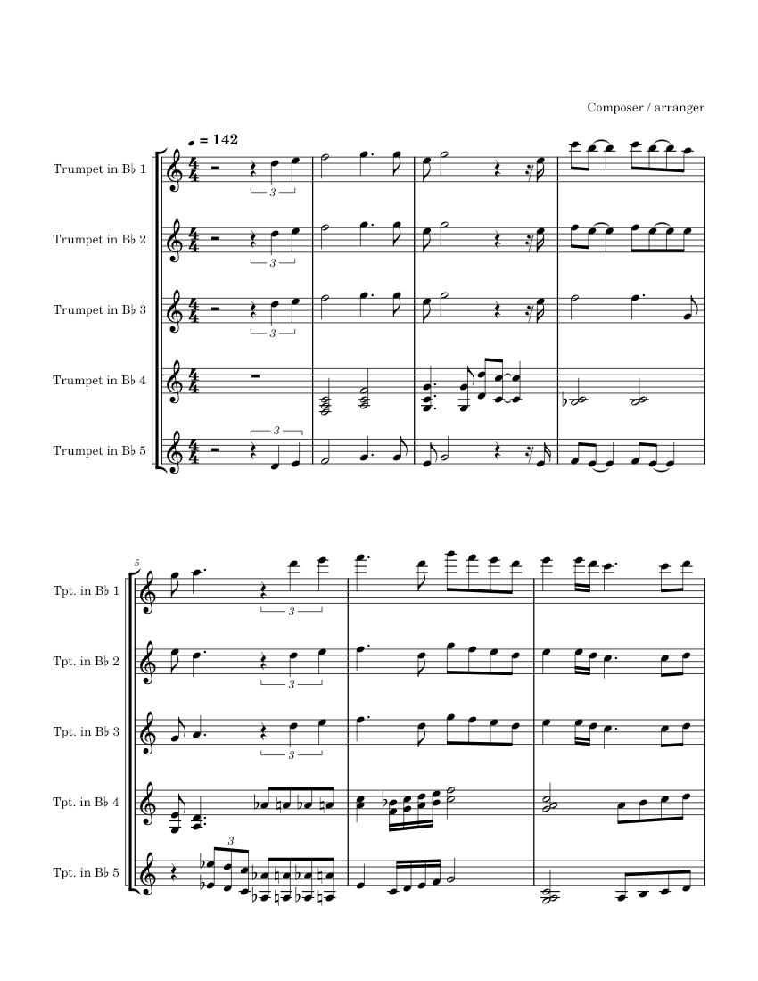 trumpet ensemble Sheet music | Musescore.com