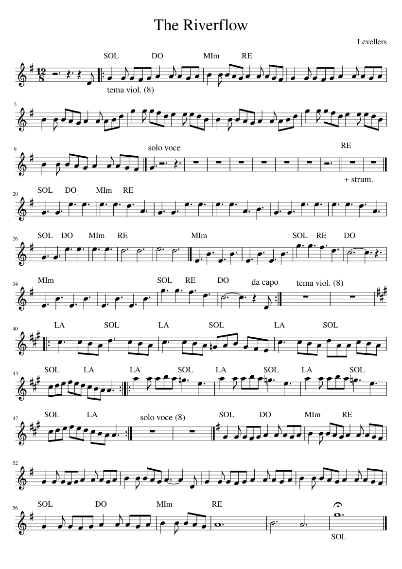 The_Riverflow Sheet music for Violin (Solo) | Musescore.com