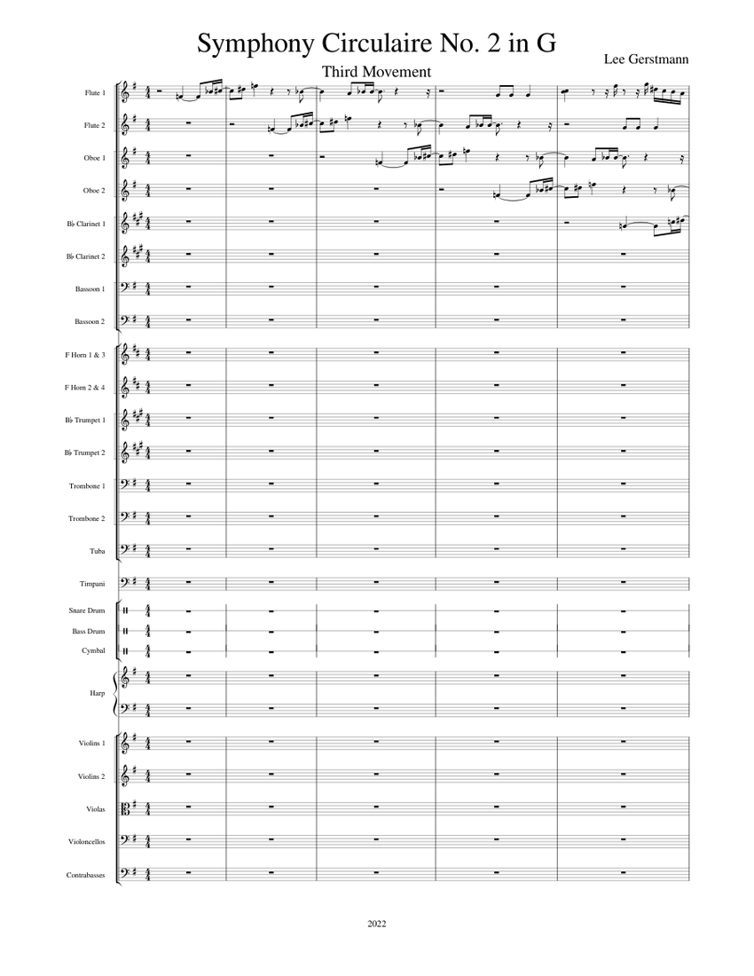 Symphony Circulaire No. 2 - 3rd Movement Sheet music for Trombone, Tuba, Flute, Oboe & more ...